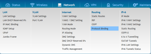 How To Configure Protocol Bindings Firmware 2x Dsr Series D Link