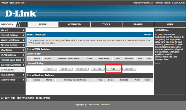 HOW to Setup VPN IPsec Between DSR-Series | D-Link UK